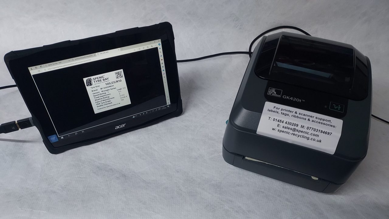 Tyre Bay Tablet & Label Printer - Parts Labelling Solutions