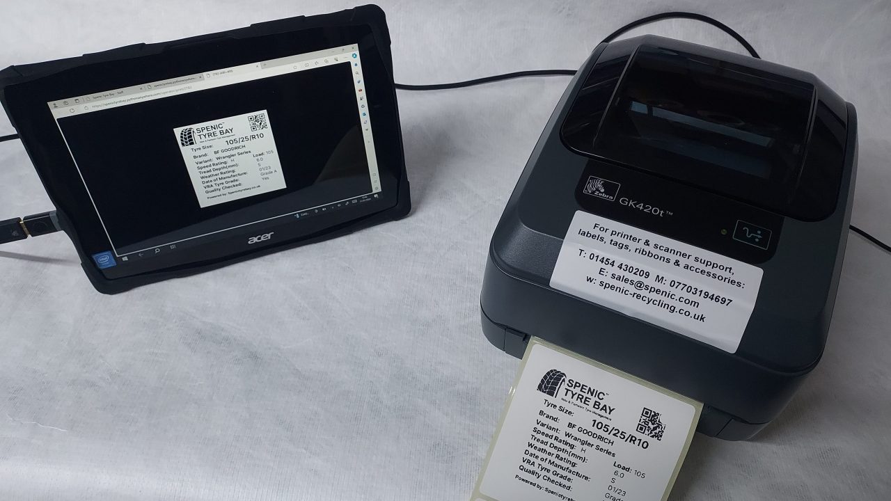 Tyre Bay Tablet & Label Printer - Parts Labelling Solutions